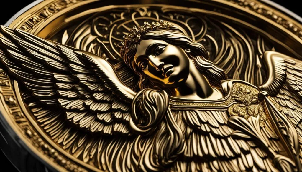 Discover The Beauty Of A Gold Coin With Angel On It