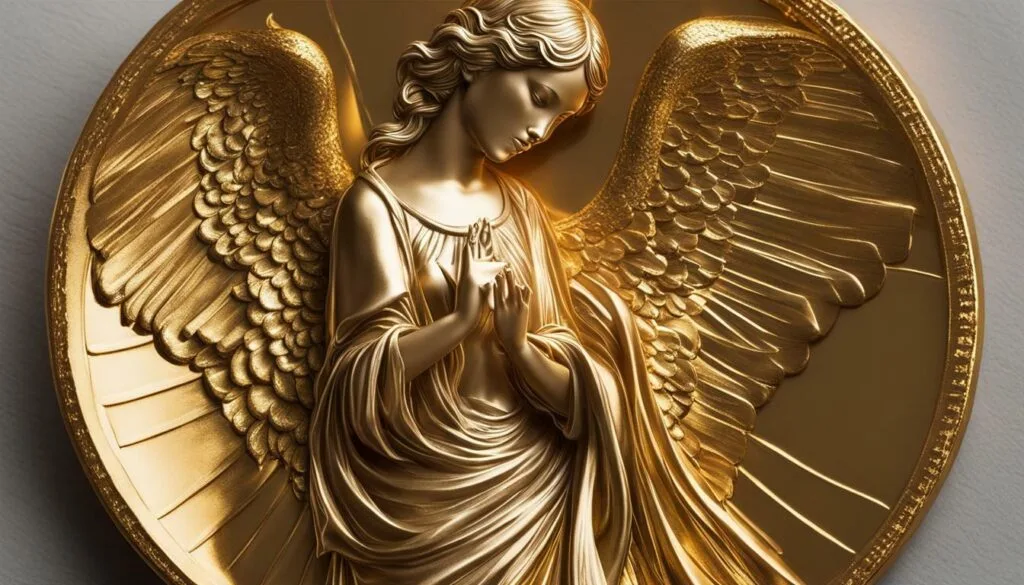 Discover The Beauty Of A Gold Coin With Angel On It