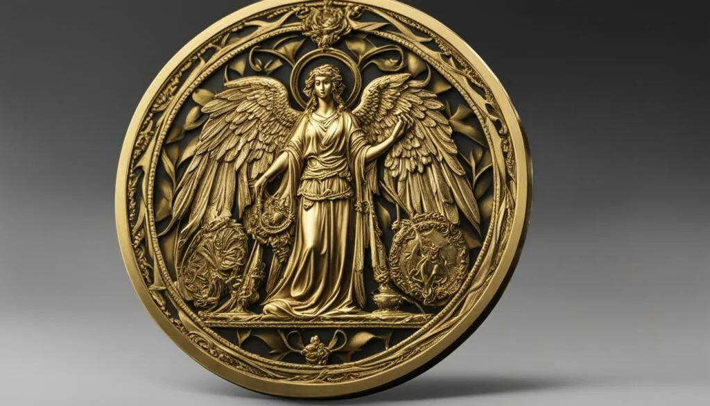 Discover The Beauty Of A Gold Coin With Angel On It